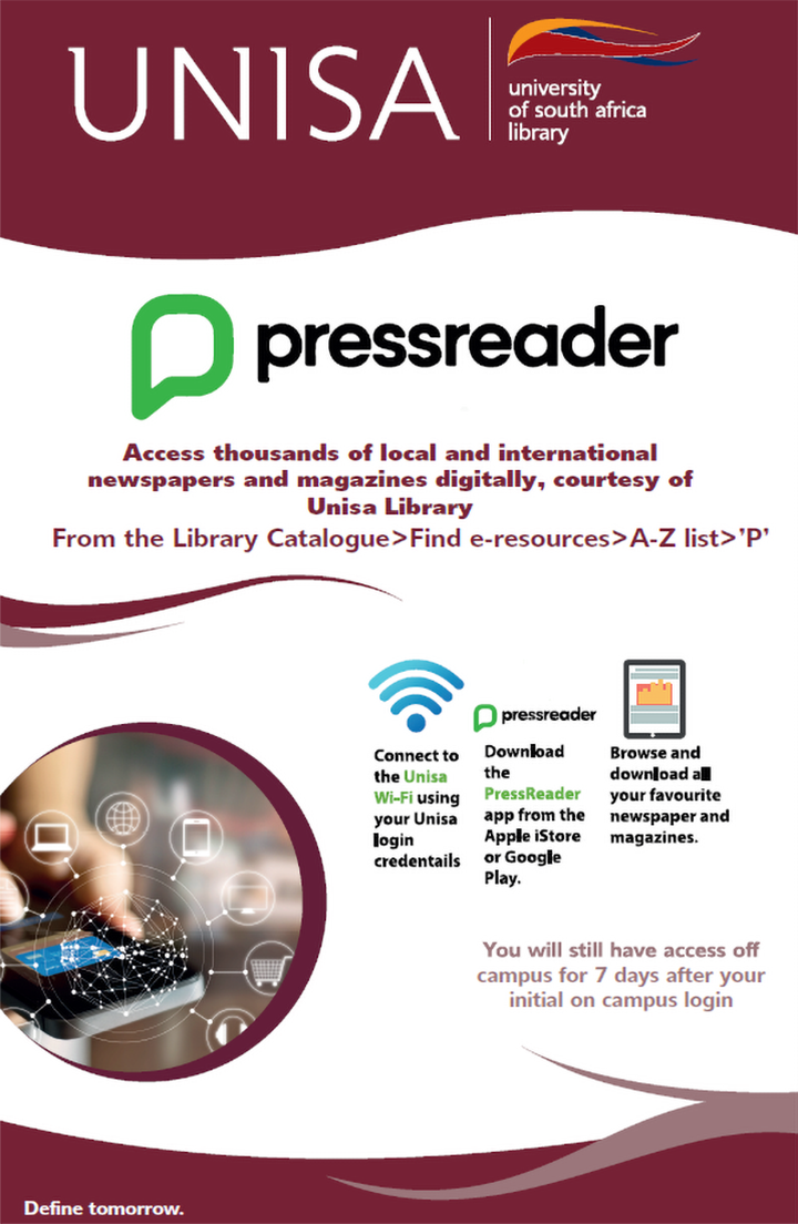 Unisa Library news - LibGuides at University of South Africa (UNISA)